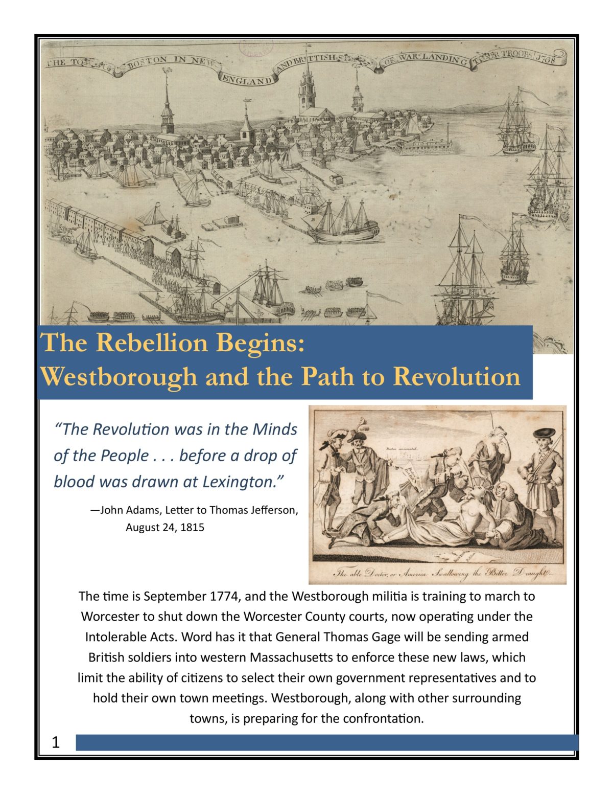 The Rebellion Begins - The Westborough Center for History and Culture