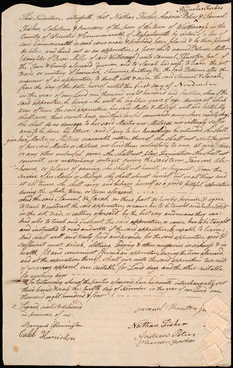 Changing Pictures of Childhood: Pauper Apprenticeship - Patience Miller ...